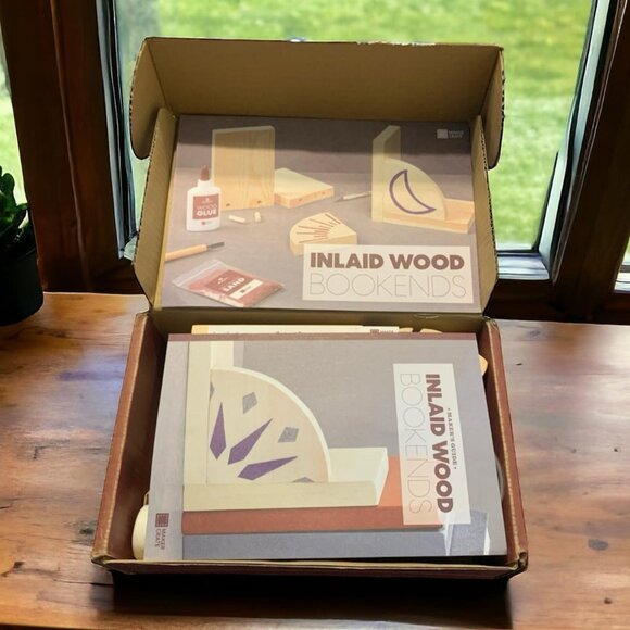 Kiwico | Office | Kiwico Maker Crate Inlaid Wood Bookends New | Poshmark